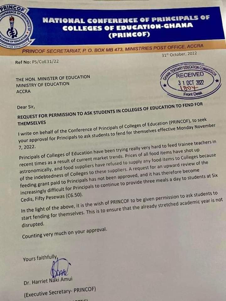 Teacher Trainees to Fend for Themselves - PRINCOF - iCreateGH