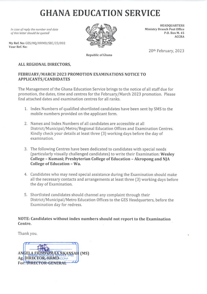 2023 GES Promotion Updated Notice - iCreateGH
